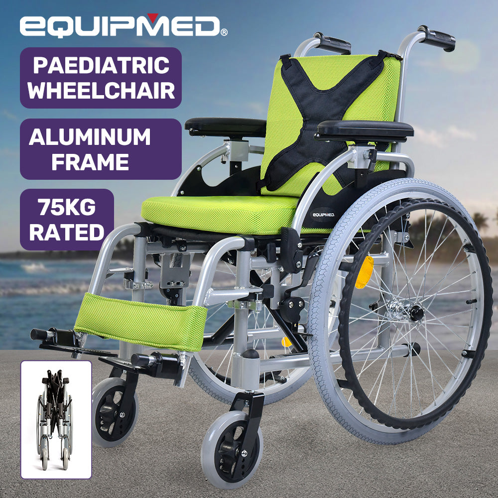 Kids Premium Paediatric Wheelchair, Lightweight Aluminium, 22" Wheels ...