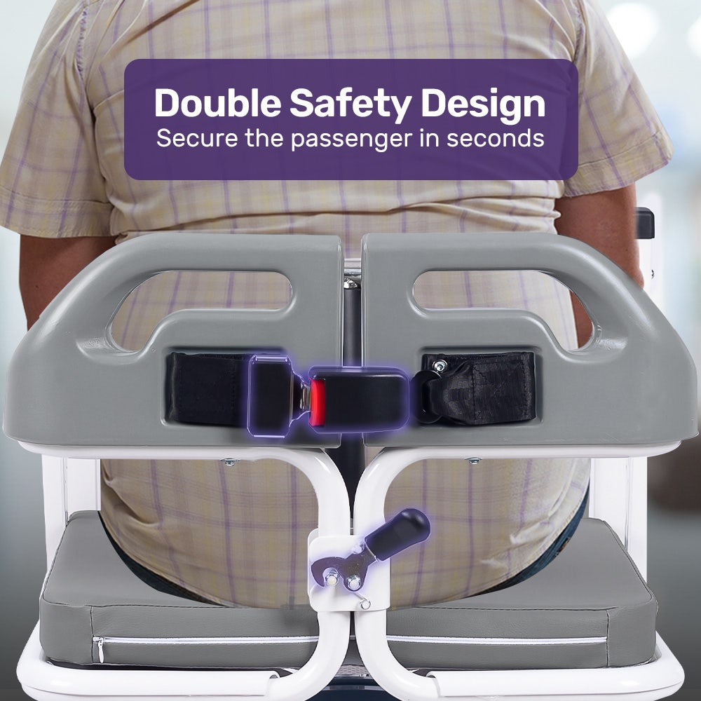 4in1 Patient Lift Transfer Chair, Easy Hydraulic Height Adjustment, Sh ...