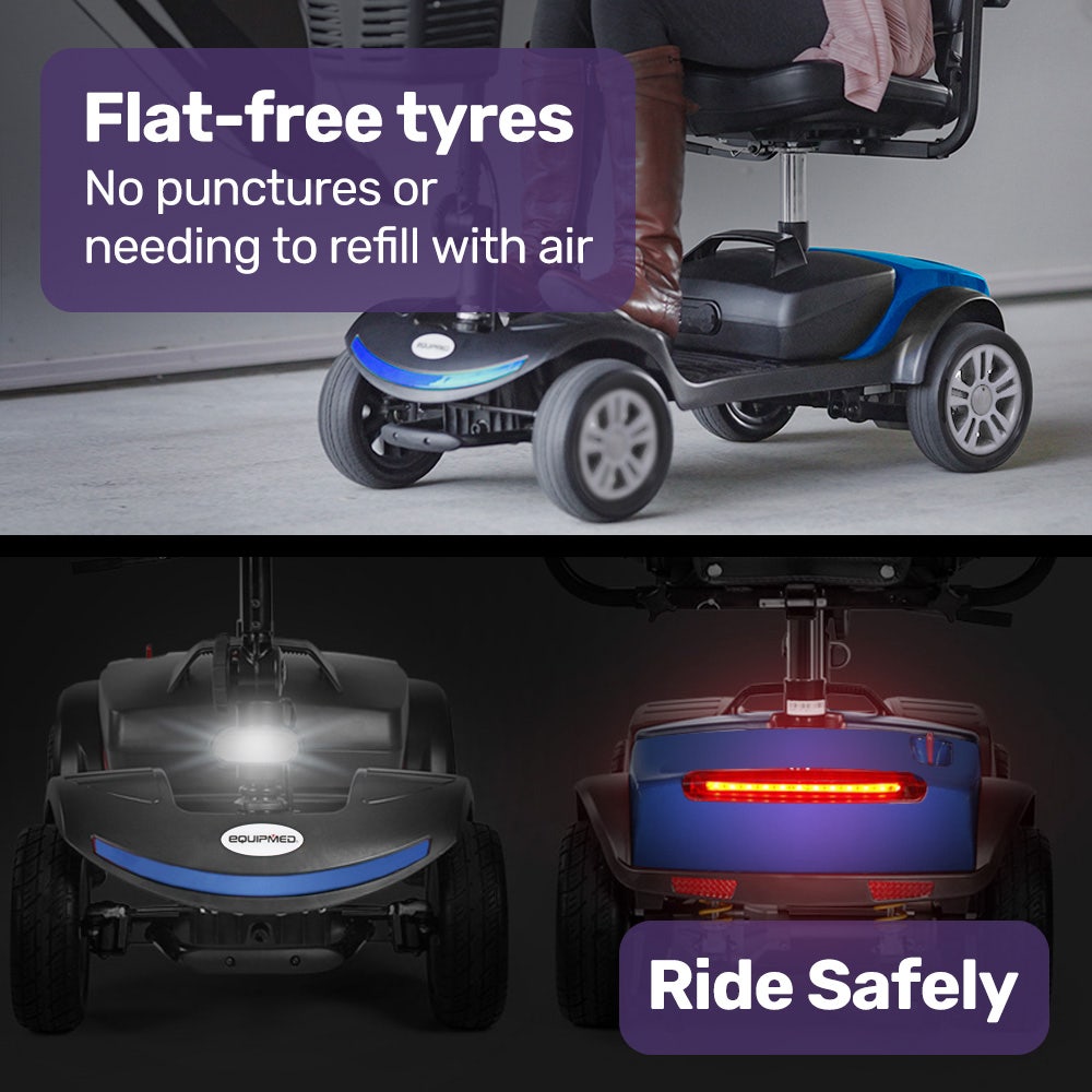 FreeRoam+ Mid-Sized Lithium Fast Easy Charge Mobility Scooter, Blue ...