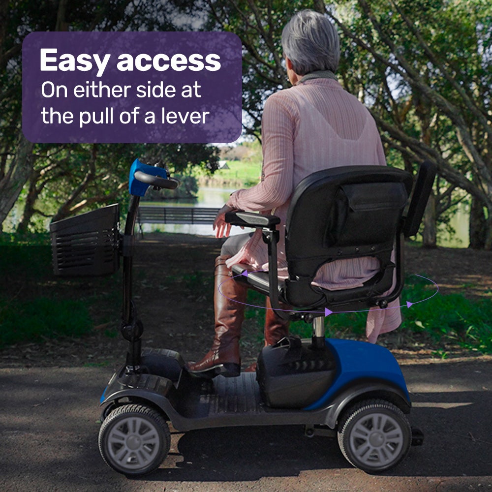 FreeRoam+ Mid-Sized Lithium Fast Easy Charge Mobility Scooter, Blue ...