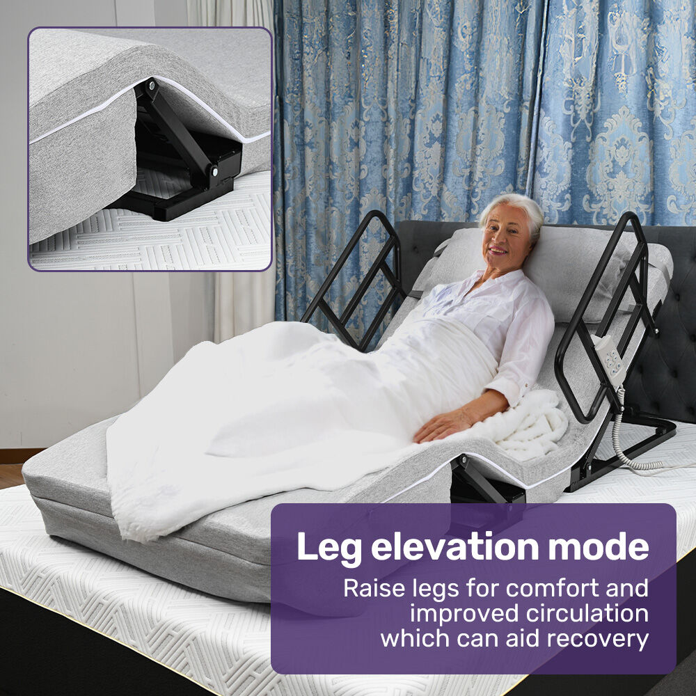 Electric Adjustable Bed, Backrest and Leg Adjustment German-Engineered ...