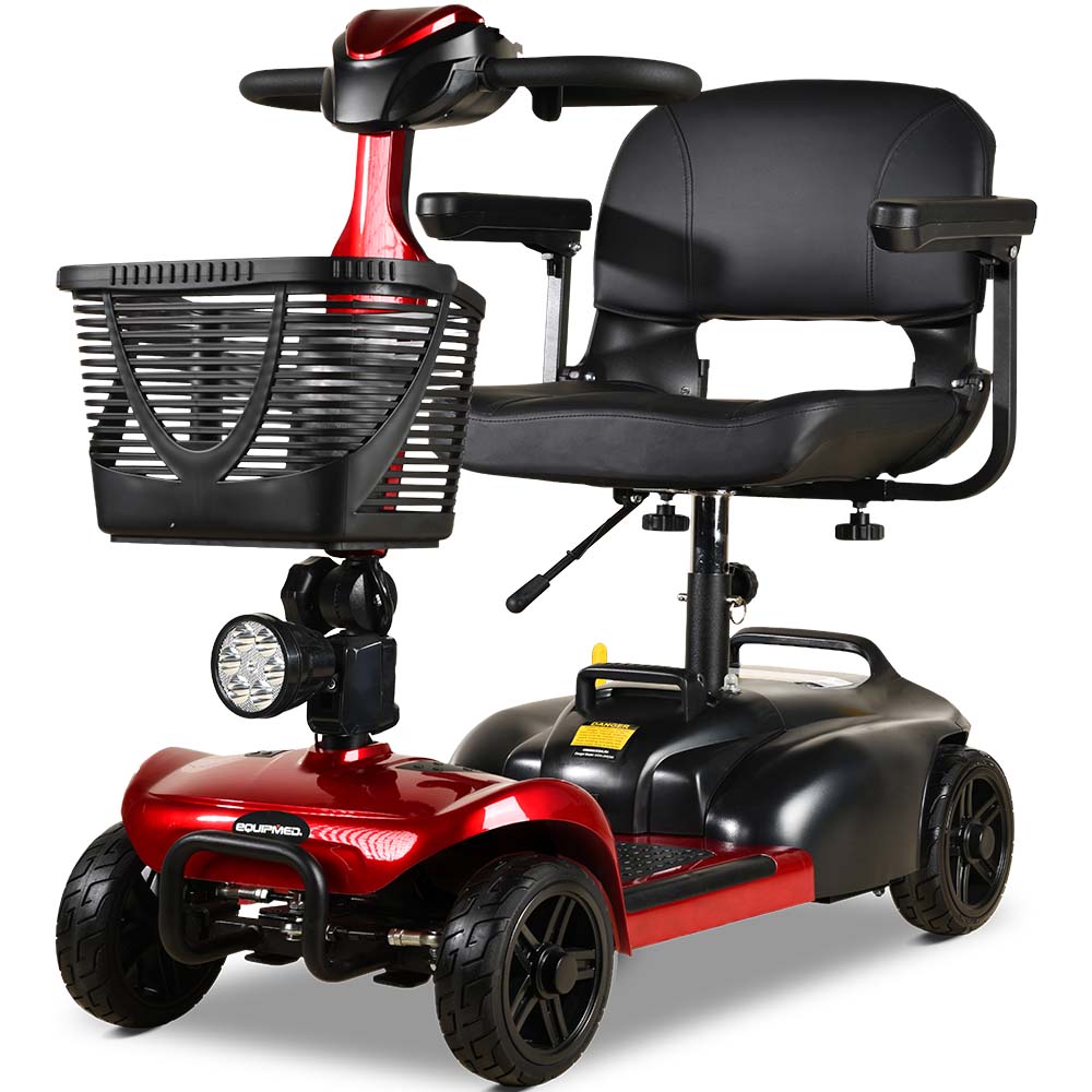 FreeLite+ Mid-Sized Foldable Electric Mobility Scooter - Red – Equipmed