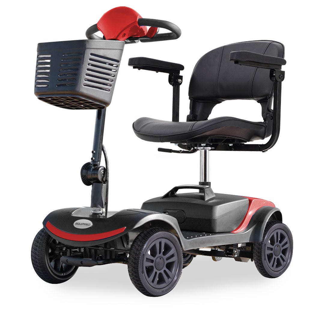 SmartRider Mid-Sized Compact Electric Mobility Scooter - Black & Red ...
