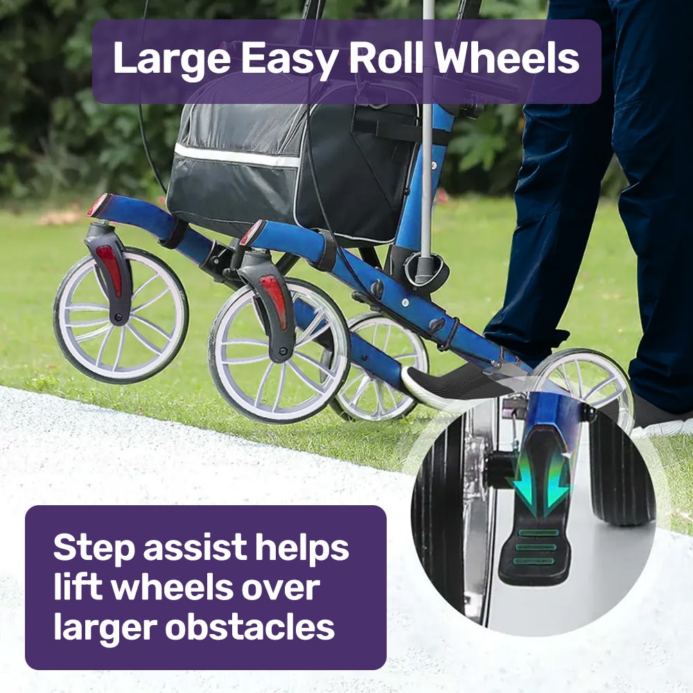 Upright Rollator Walker with Forearm Support Rests, Mobilty Aid with S ...