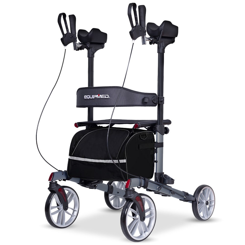 Upright Rollator Walker with Forearm Rest Supports, Mobilty Aid with S ...