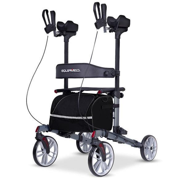 Upright Rollator Walker with Forearm Rest Supports, Mobilty Aid with S ...